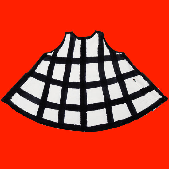 Licorice Check Cocktail Dress – meals